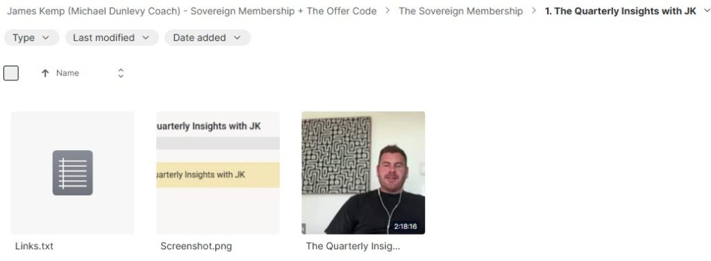 James Kemp (Michael Dunlevy Coach) - Sovereign Membership - Loyal Courses